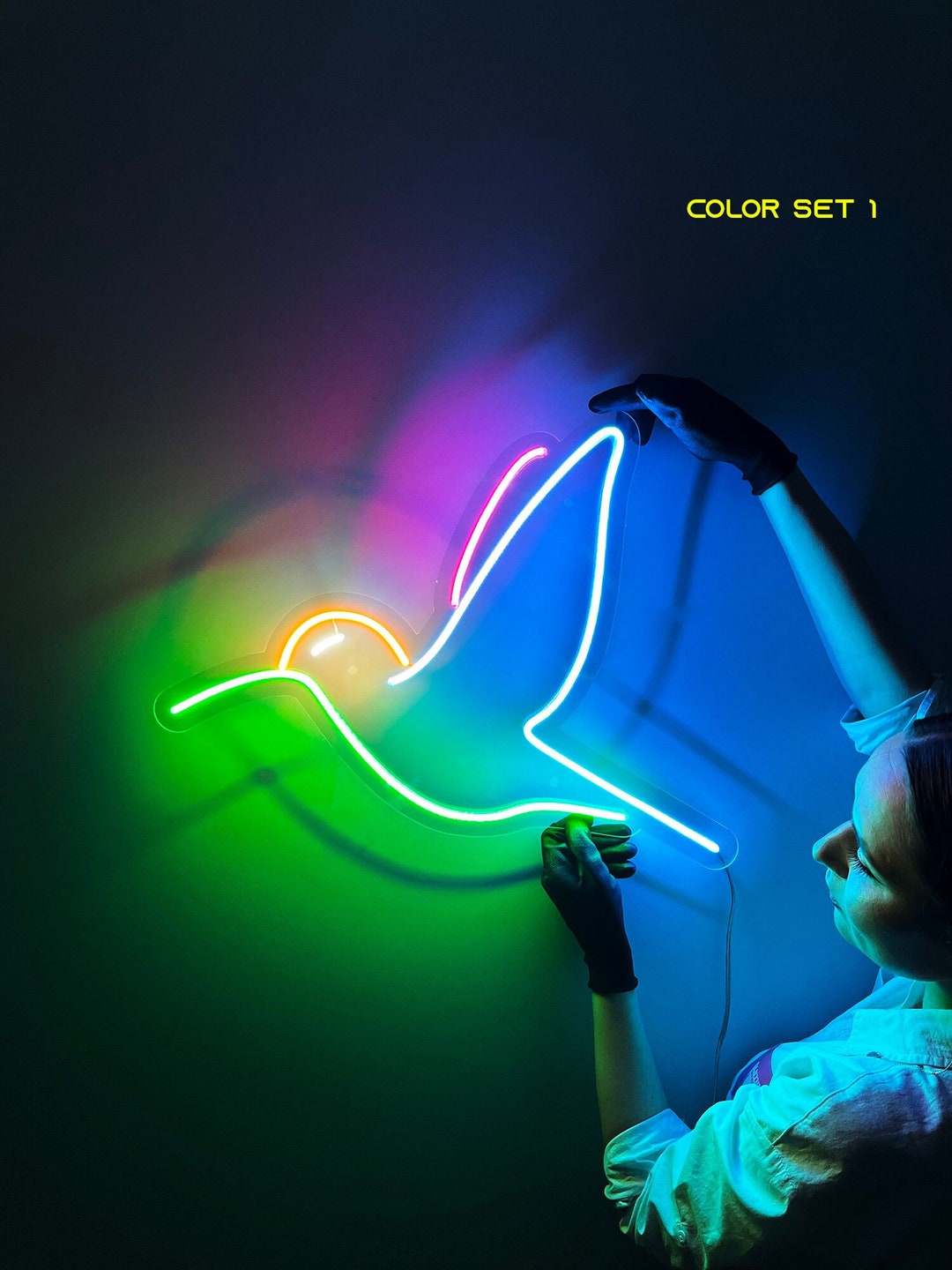 Bird Neon Sign - LED Neon Sign Bird, Wall Decor, Wall Sign, Neon Signs ...