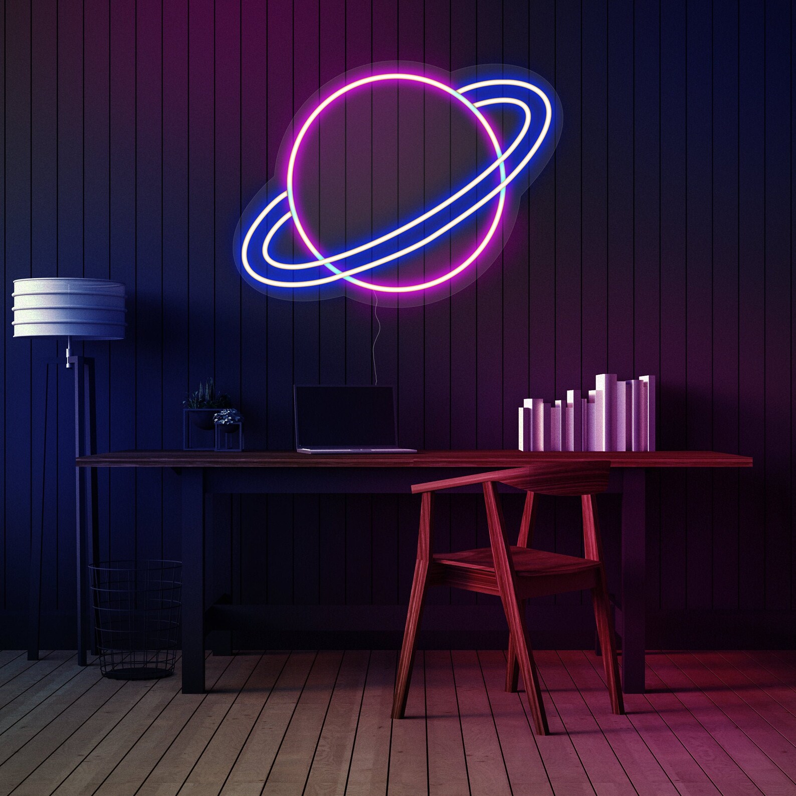 Saturn Planet Neon Sign Saturn Neon Sign Wall Decor Wall | Etsy