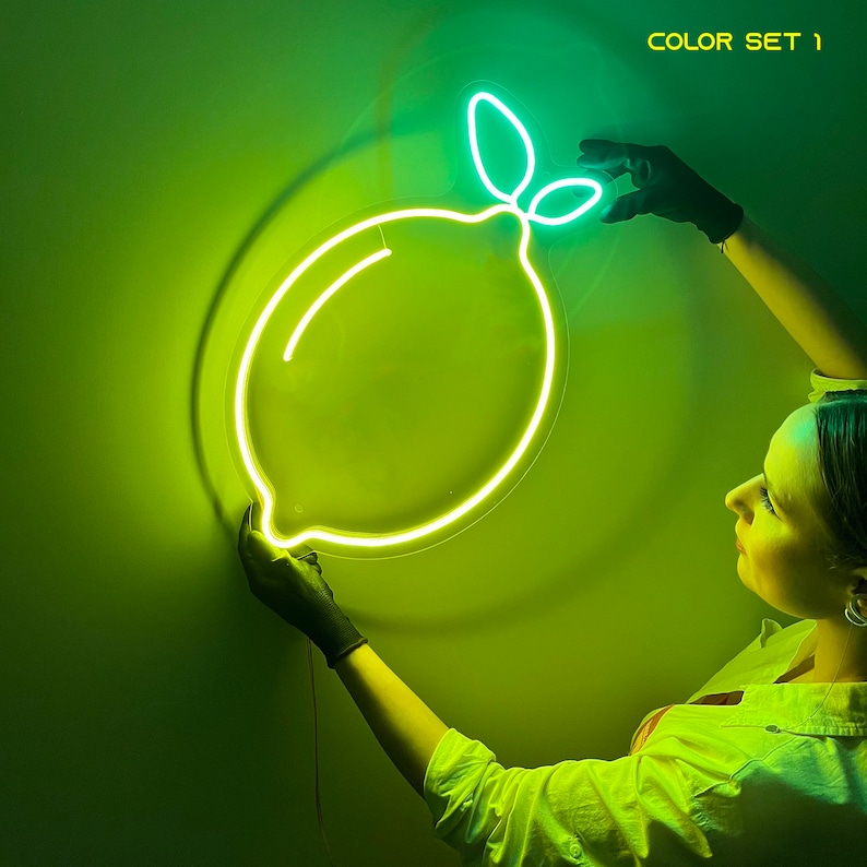 Lemon Neon Sign Fruit Lemon Led Sign Neon Sign Bedroom - Etsy