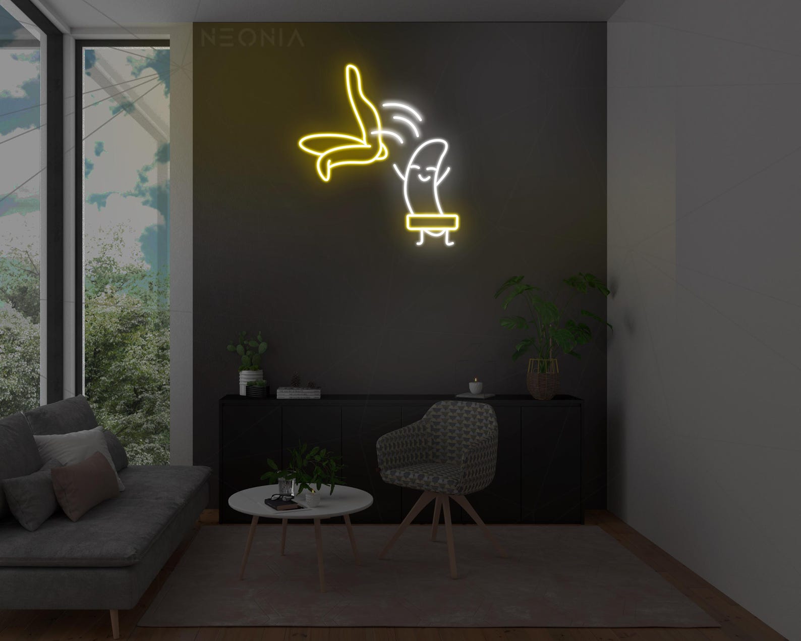 Fun Banana LED Neon Sign: Quirky Tropical Wall Art - Etsy