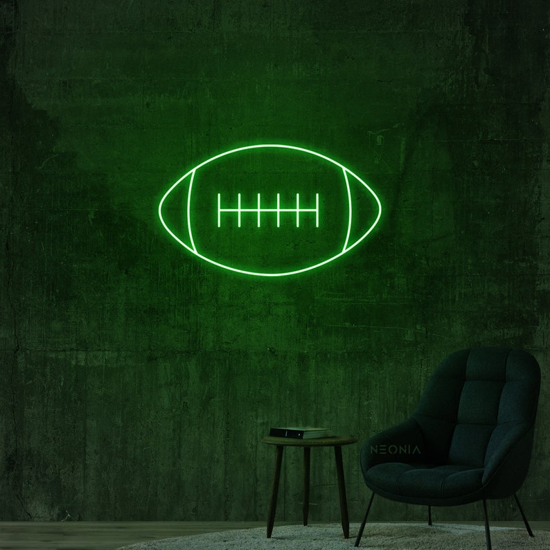 American Football LED Neon Sign: Bedroom Sports Decor - Etsy