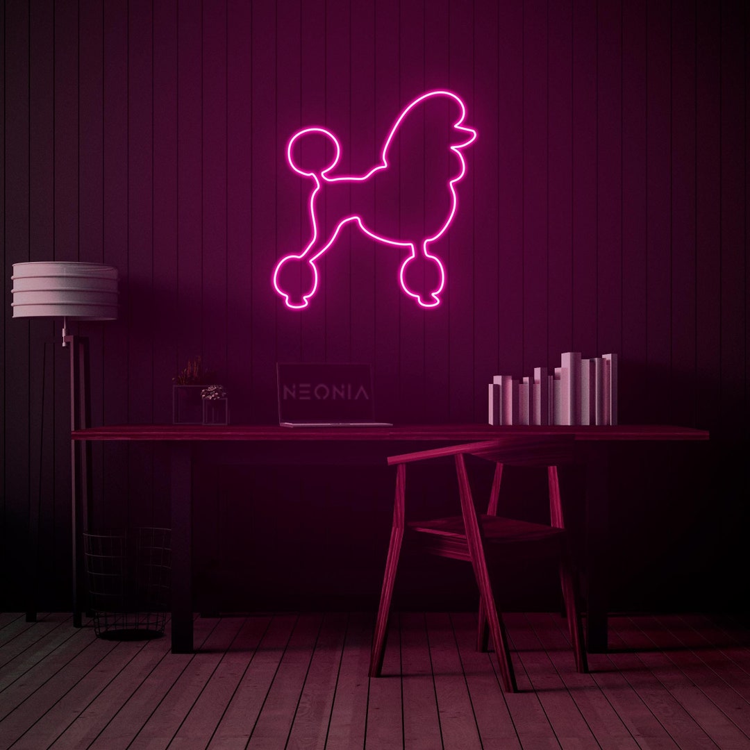 Poodle Dog LED Neon Sign: Custom Pet Wall Art - Etsy