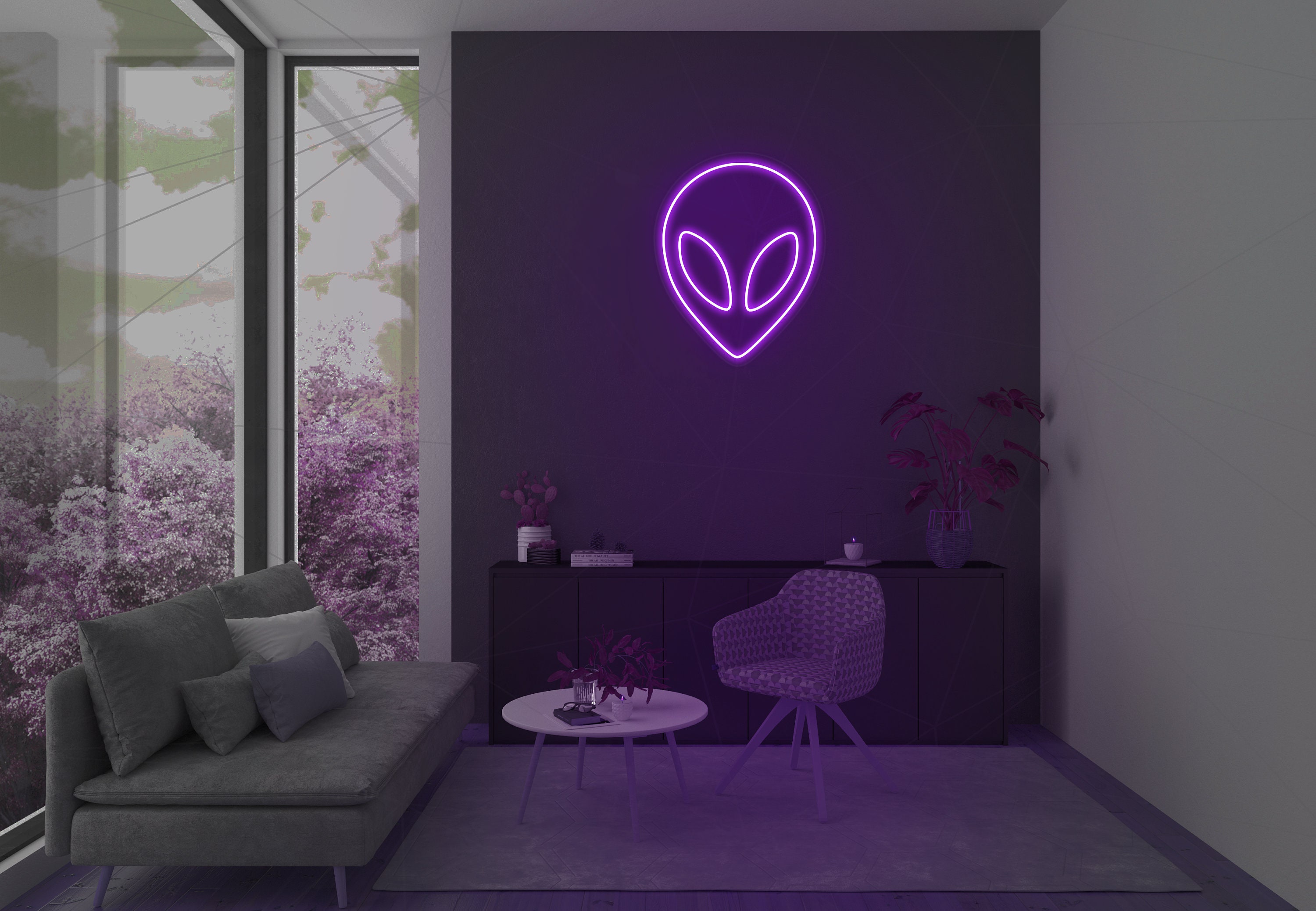 Alien Neon Sign Neon Sign Bedroom Neon Signs Neon Light | Etsy