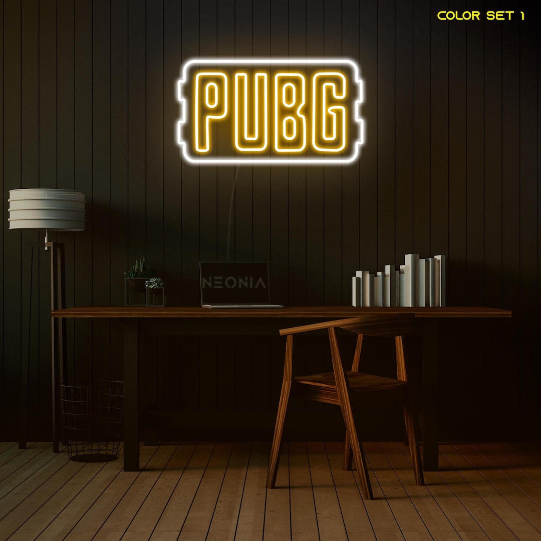 Pubg LED Neon Sign - Gamer Room Decor, Gaming Neon Light, Video Game ...