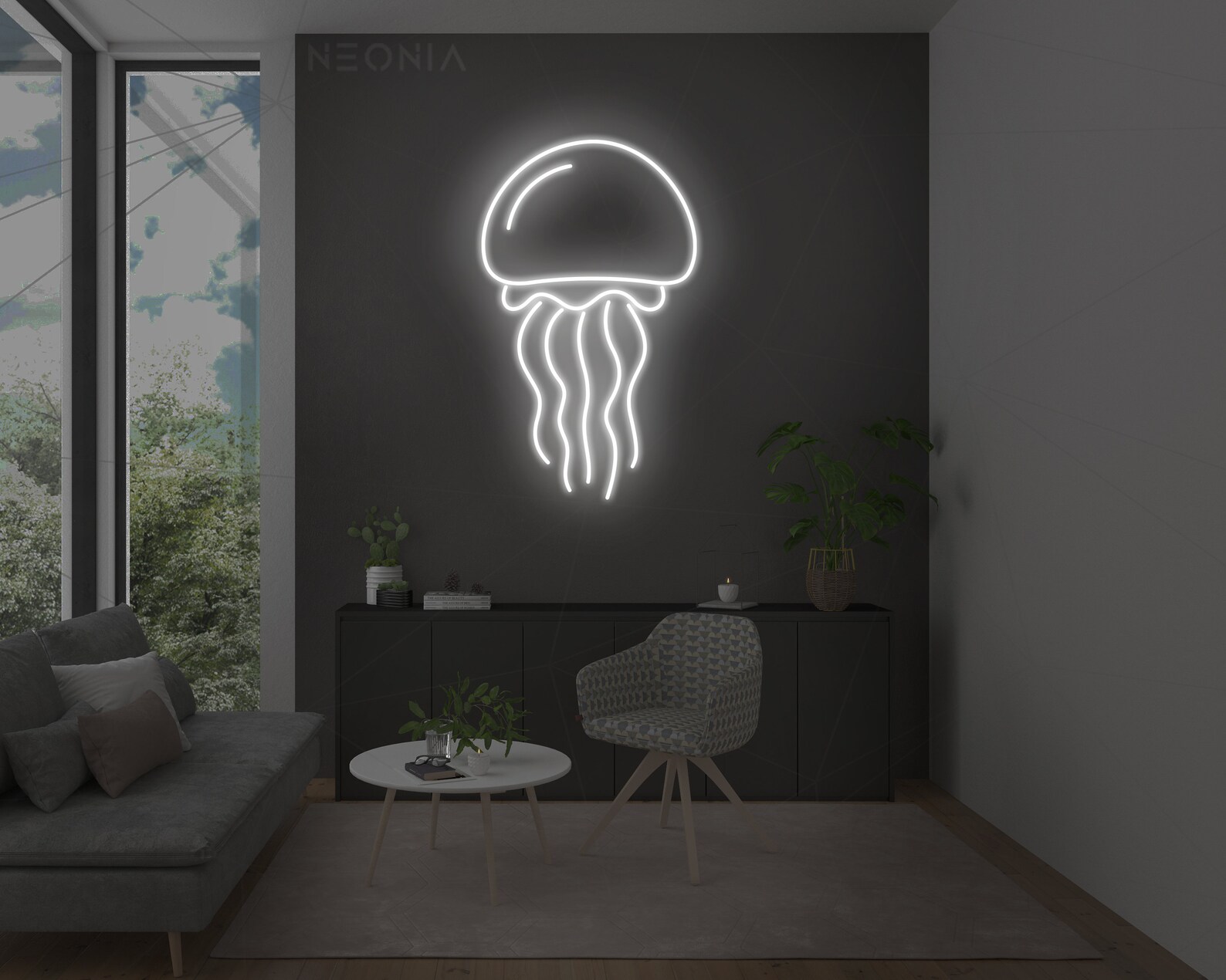 Jellyfish Neon Sign Jellyfish Led Sign Neon Wall Sign Neon - Etsy
