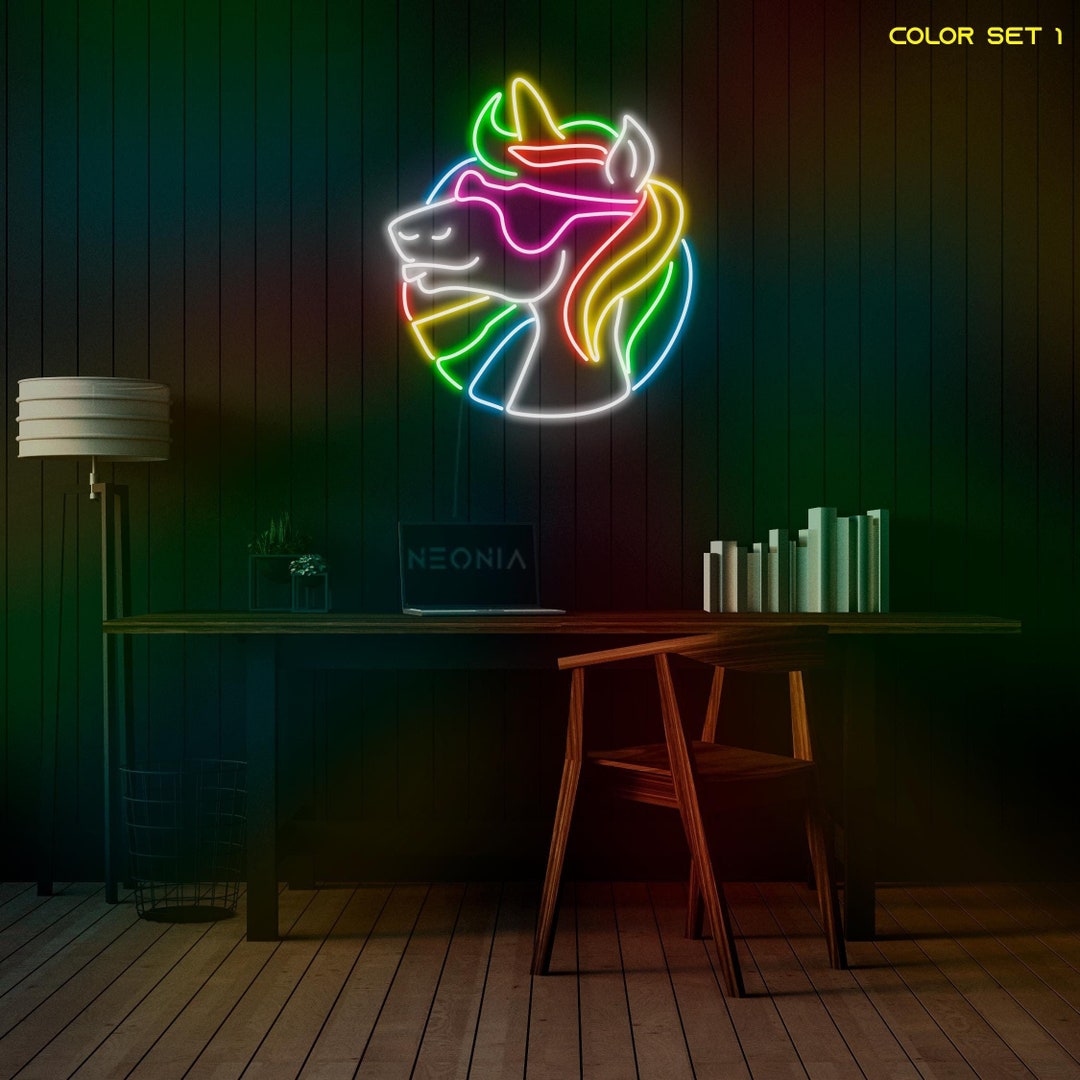 Unicorn Rainbow LED Neon Sign - Magical Wall Art, Colorful Neon Decor ...