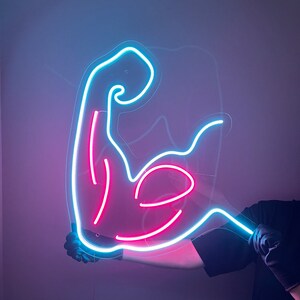 Muscle Neon Sign Muscle Neon Lights, Neon Sign for Gym, LED Light, Wall ...