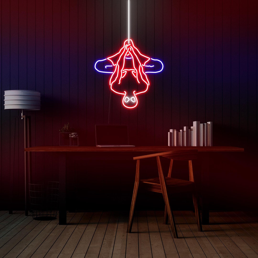 Spider Man Marvel LED Neon Sign Superhero Wall Art, Gaming Room Decor ...