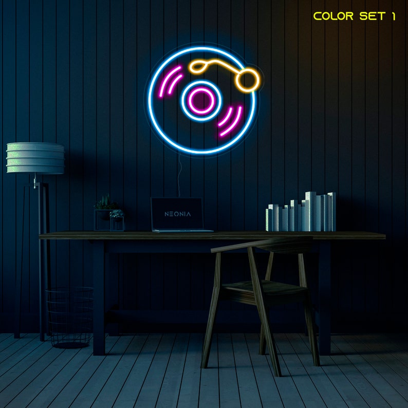 Vinyl Neon Sign Vinyl Record Decor Neon Sign Bedroom Neon - Etsy