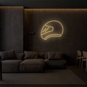 Bike Helmet Neon Sign Bike Helmet Led Sign, Neon Sign Bedroom, Neon ...