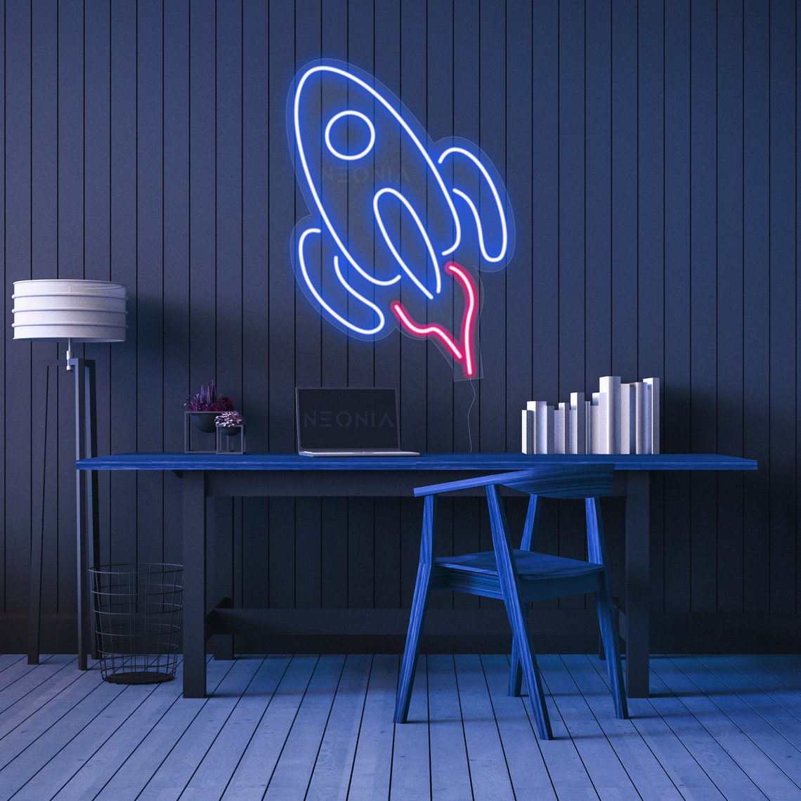 Rocket Neon Sign Wall Decor Wall Sign Neon Lights | Etsy