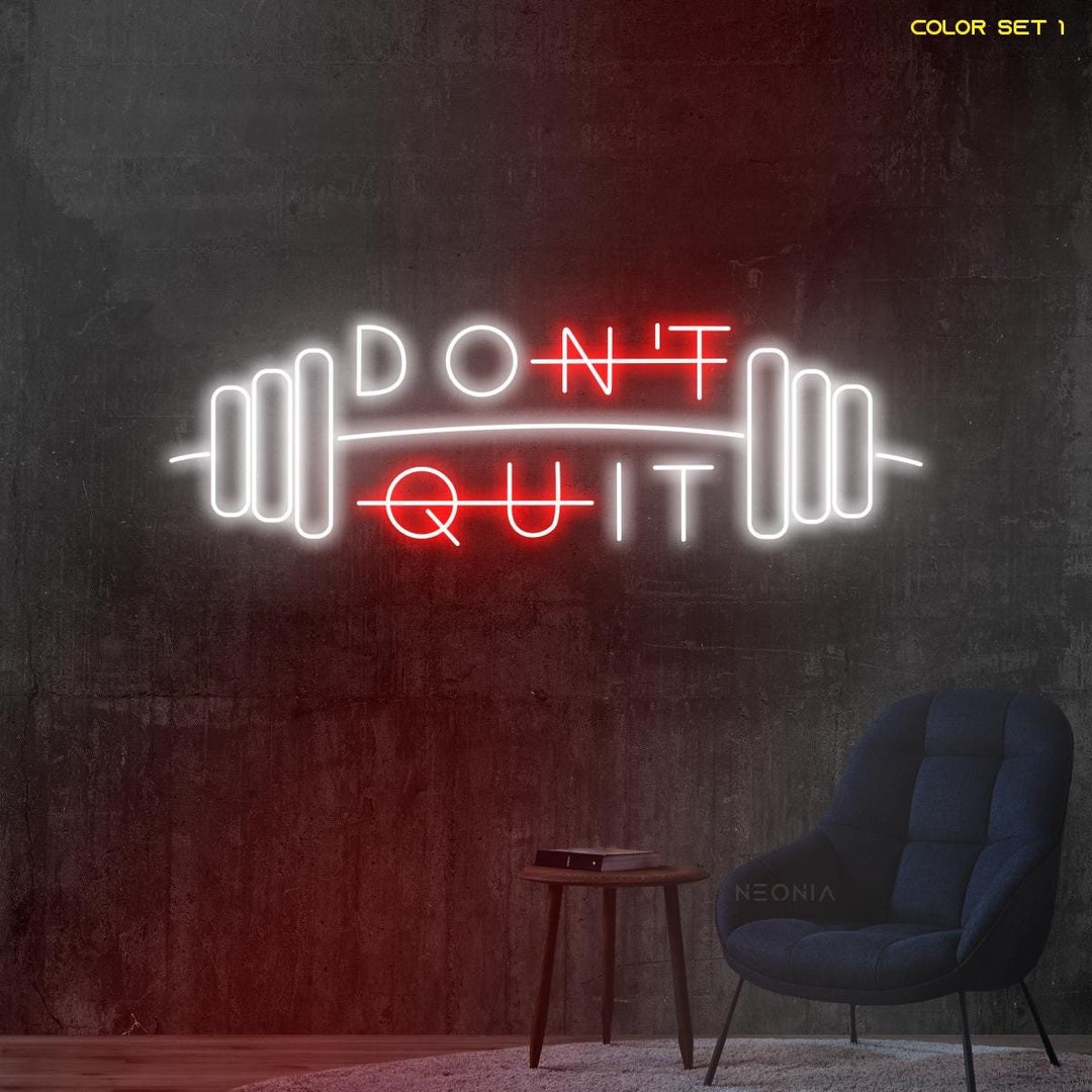 Don't Quit, Do It LED Neon Sign - Gym Motivational Decor - Etsy