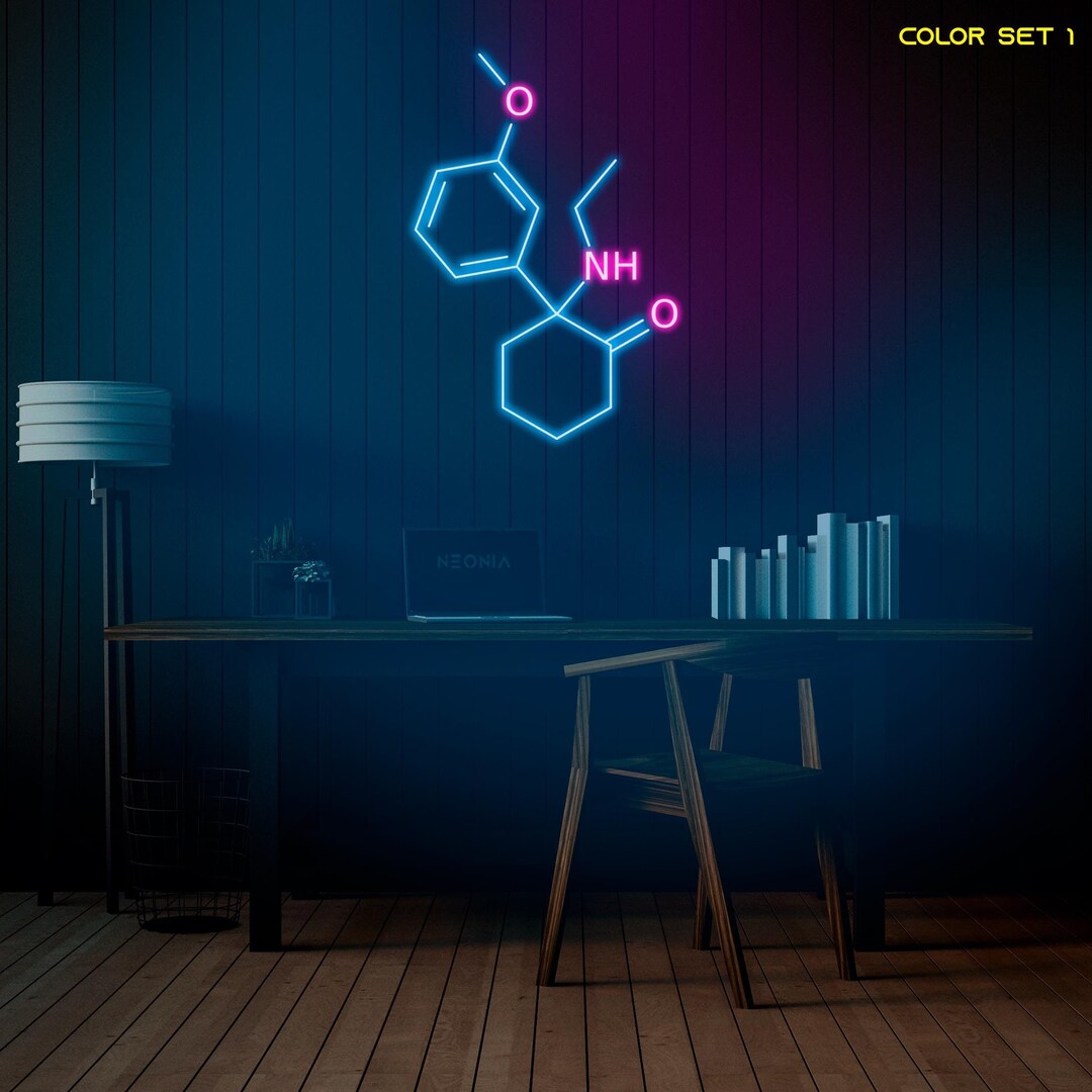 Vitamin C Molecule LED Neon Sign - Science Wall Art, Chemistry Decor ...