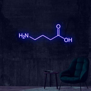 GABA LED Neon Sign: Brain Chemistry Wall Art - Etsy