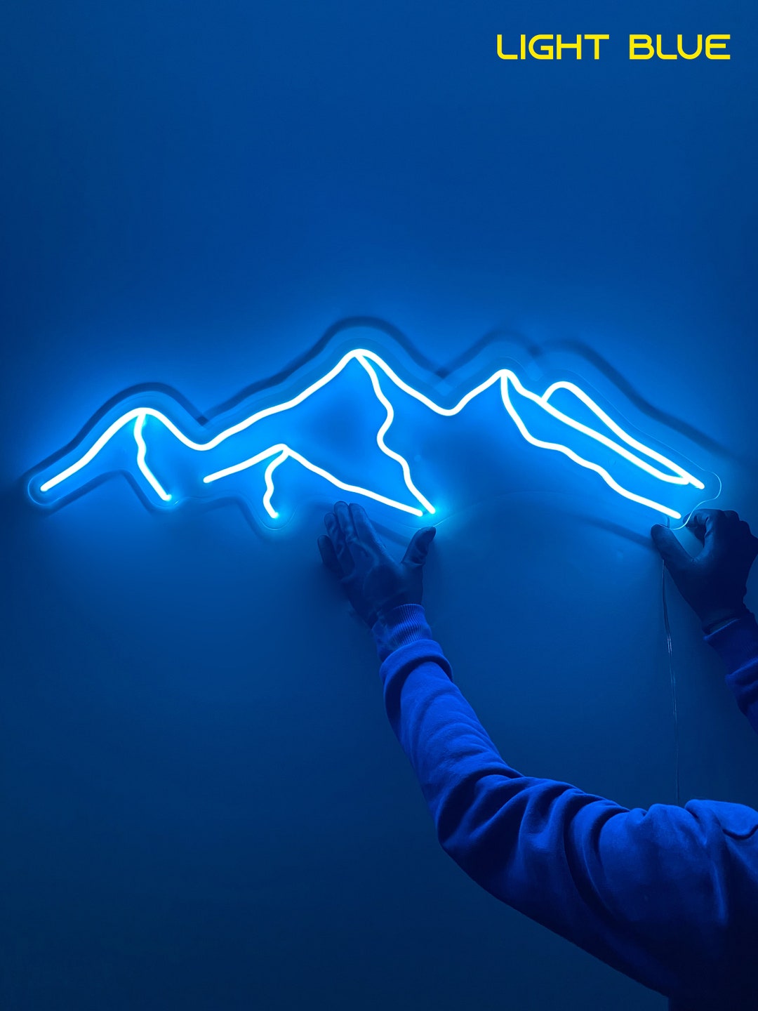 Mountain Neon Sign Mountain Wall Art, Bedroom Neon Sign, LED Light ...
