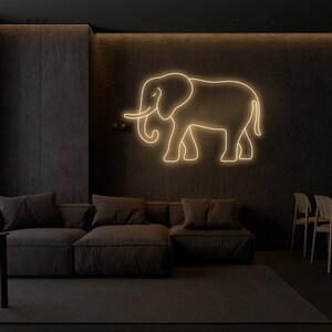 Elephant Neon Sign - Elephant Led Sign, Neon Sign Bedroom, Neon Light ...
