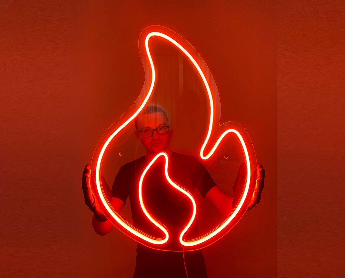 Fire Neon Sign Neon Sign Bedroom Neon Signs Neon Light - Etsy