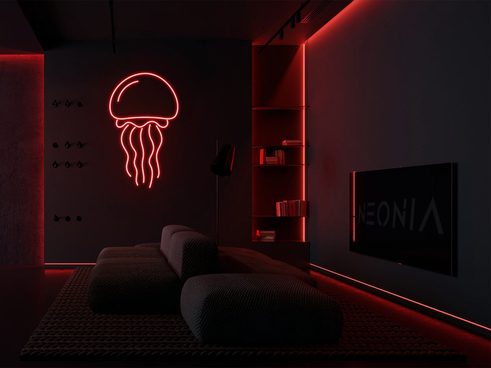 Jellyfish Neon Sign Jellyfish Led Sign Neon Wall Sign Neon - Etsy