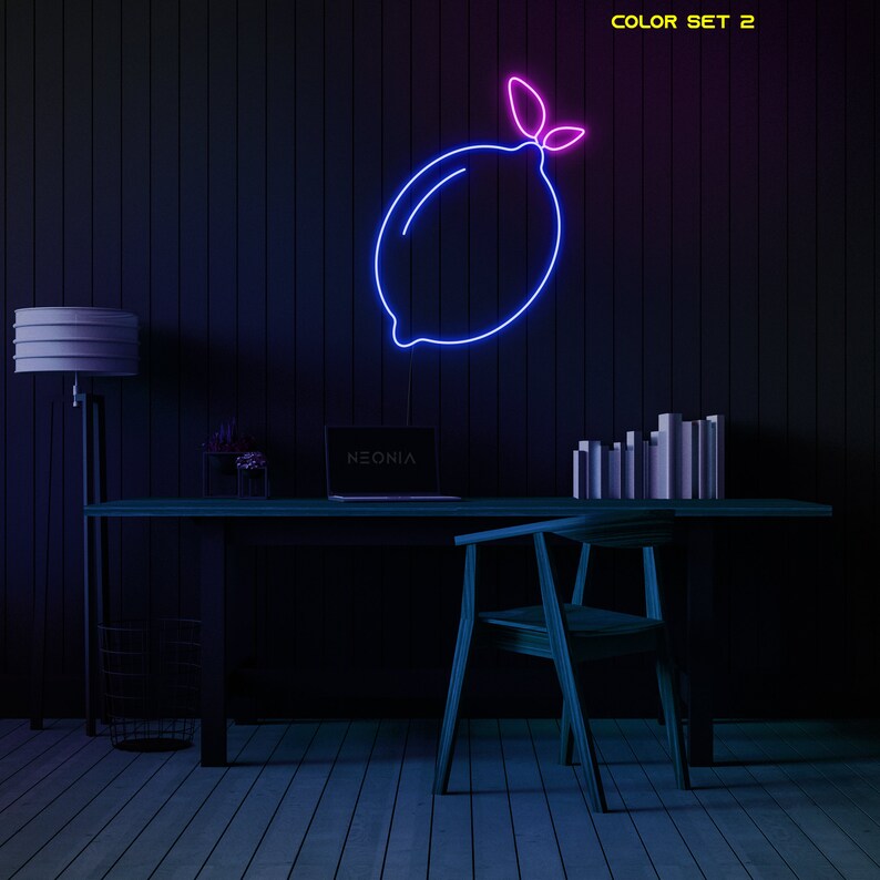 Lemon Neon Sign Fruit Lemon Led Sign Neon Sign Bedroom - Etsy