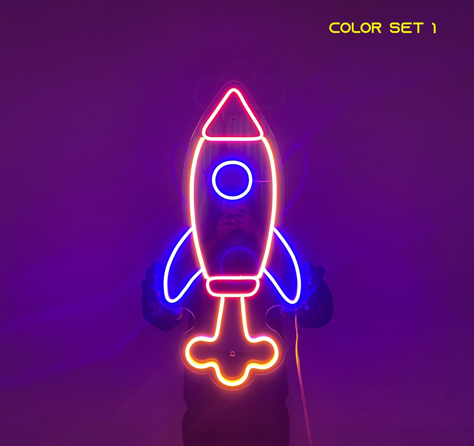 Rocket Neon Sign Bedroom Neon Sign LED Light Neon Light - Etsy