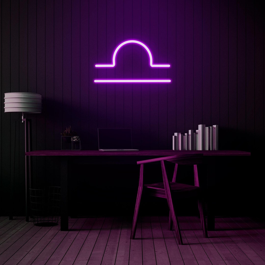 Libra Zodiac LED Neon Sign: Horoscope Wall Art - Etsy