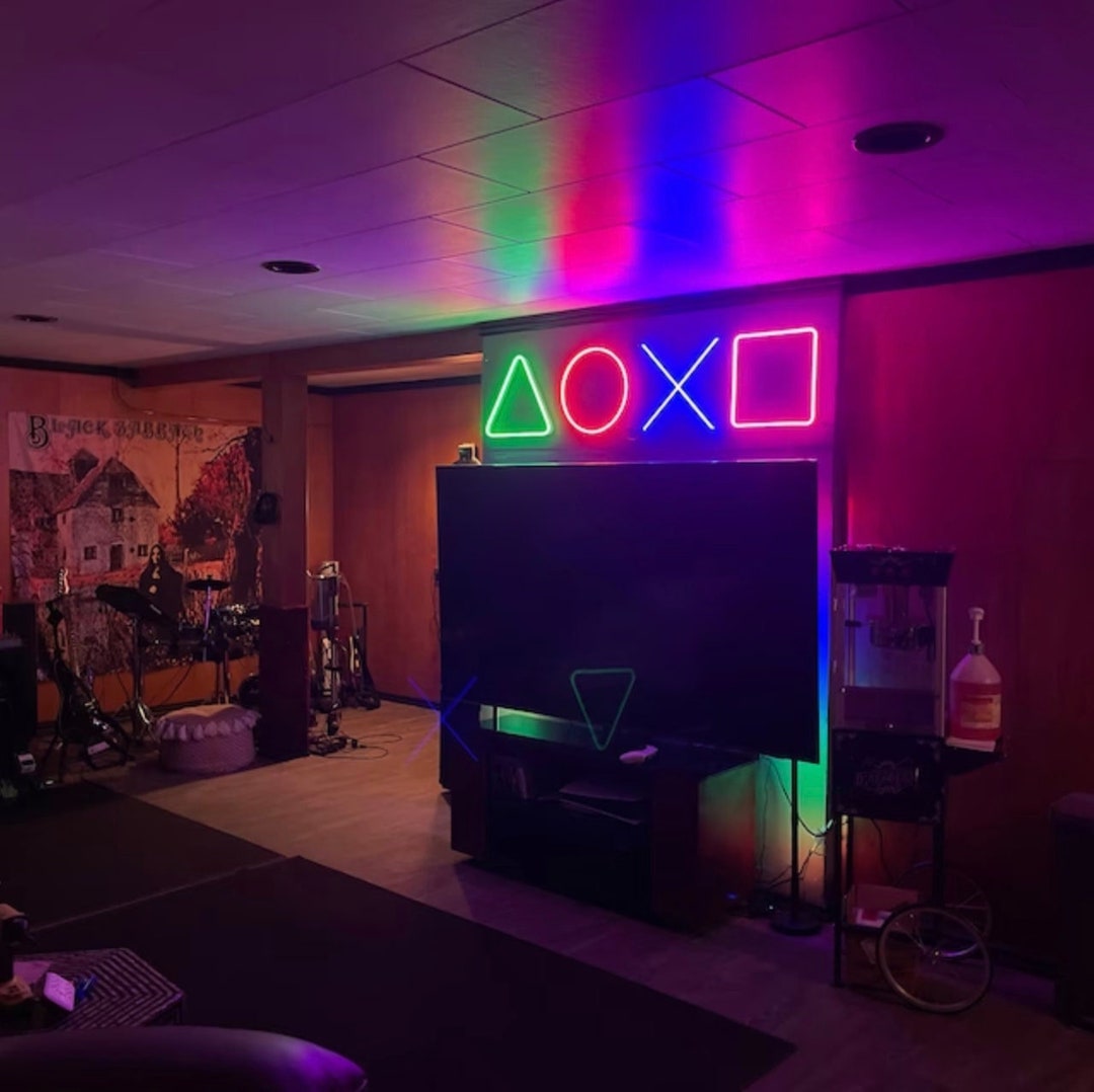 Playstation Neon Sign PS Neon Sign, Neon Sign for Gaming Room, Wall ...