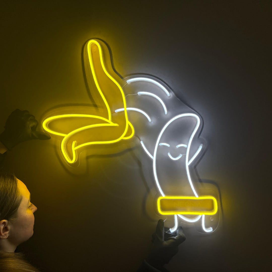 Fun Banana LED Neon Sign: Quirky Tropical Wall Art - Etsy