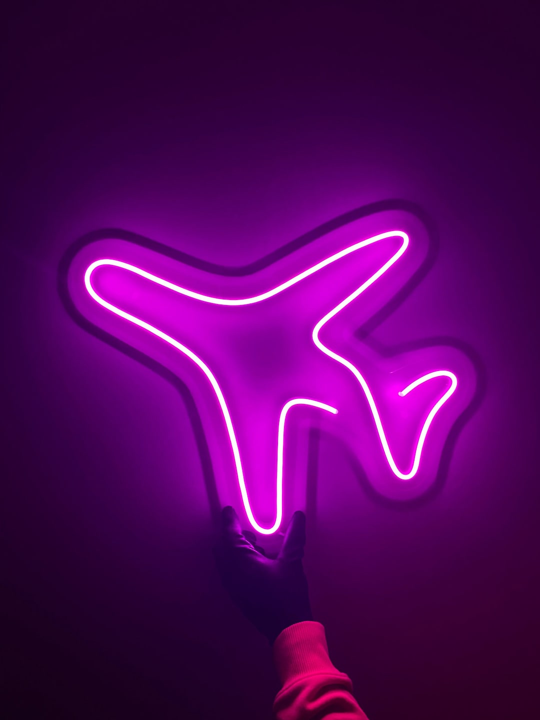 Plane Neon Sign Neon Sign Bedroom, Neon Signs, Neon Light, Wall Neon ...
