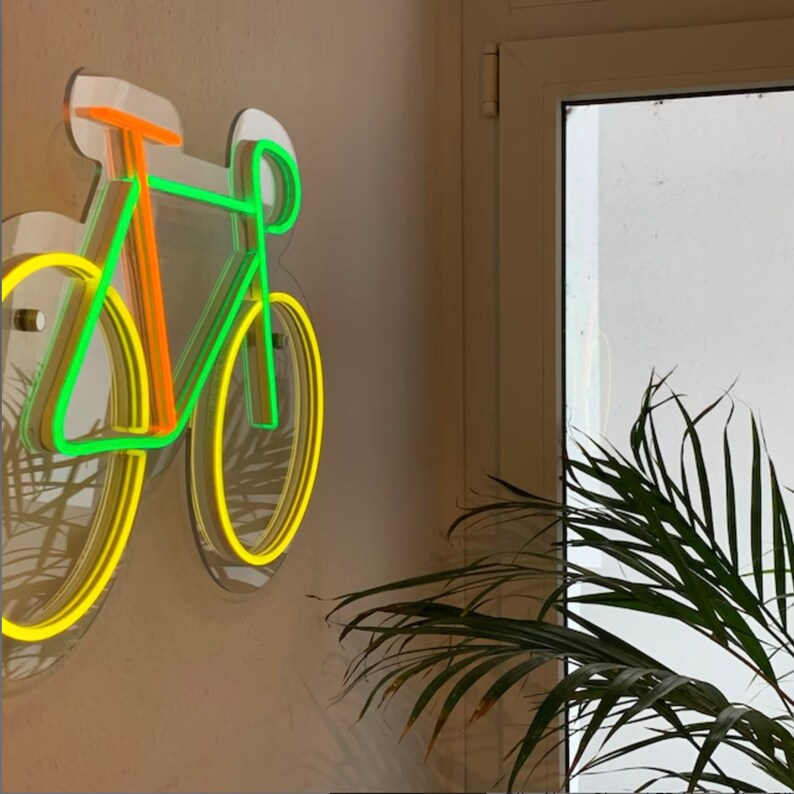 Bike Neon Sign LED Neon Sign Bike Wall Decor Wall Sign - Etsy