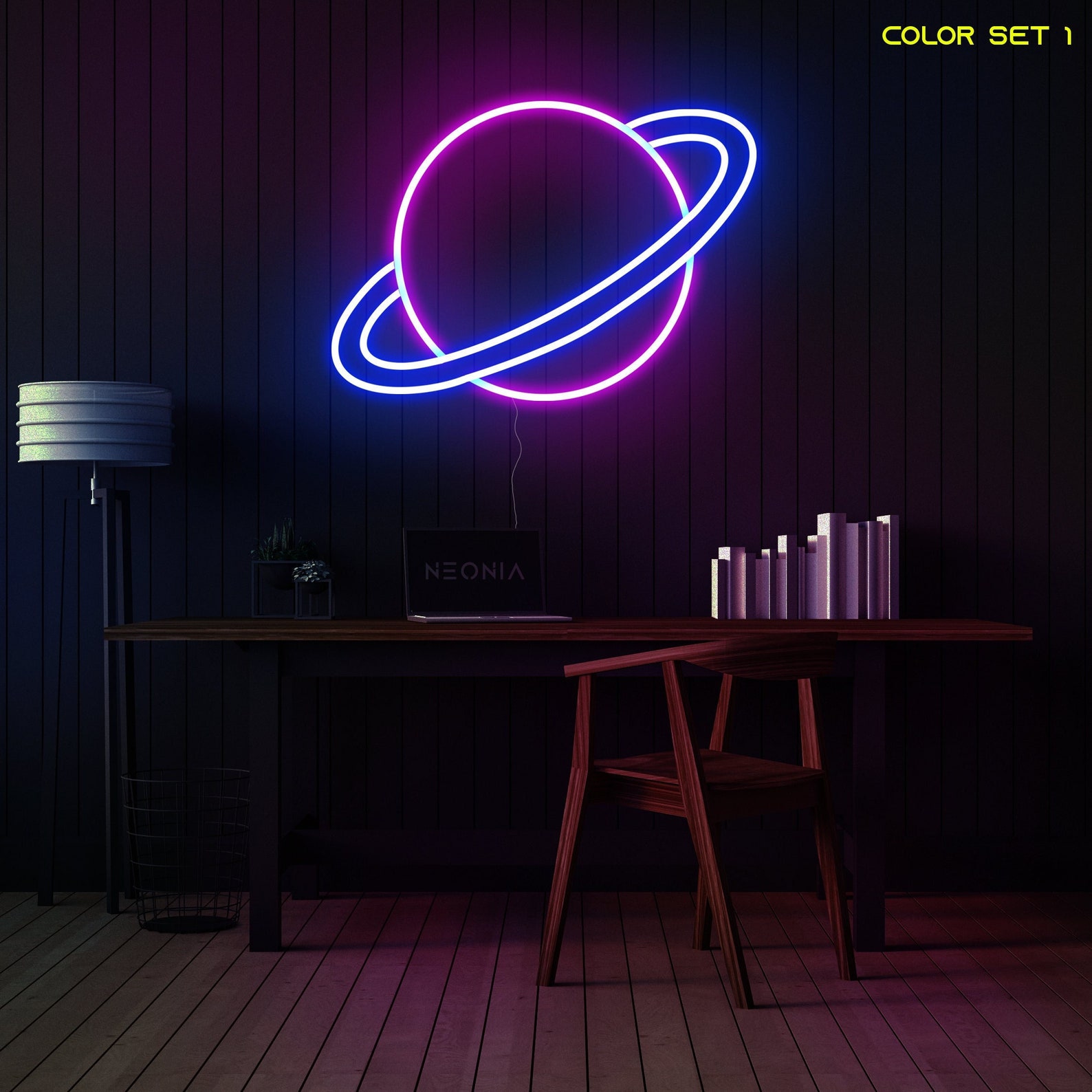 Saturn Planet Neon Sign Saturn Neon Sign Wall Decor Wall - Etsy