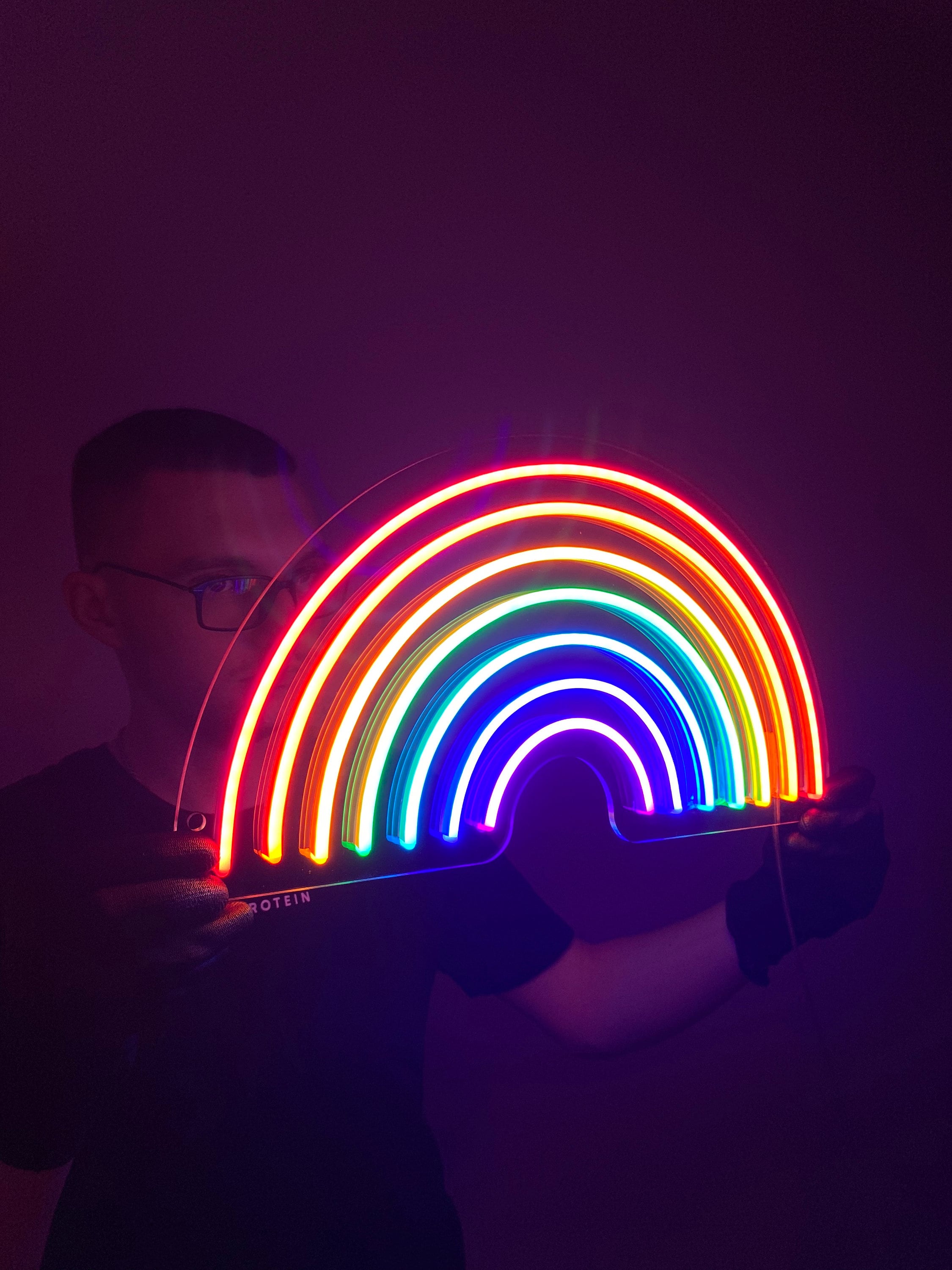 Rainbow Neon Sign Rainbow Wall Decor Neon Sign Bedroom - Etsy UK