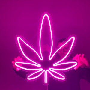 Cannabis Neon Sign - Weed Neon Sign, Cannabis Decor, Weed Decor, Wall ...