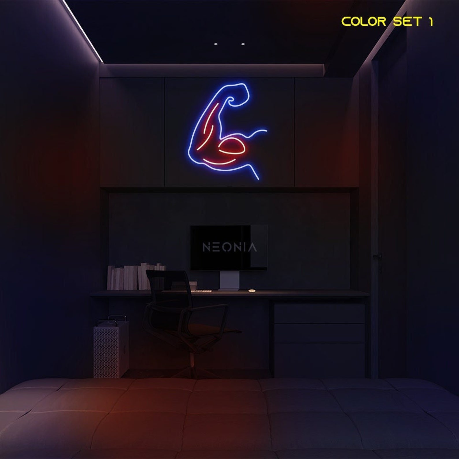 Muscle Neon Sign Muscle Neon Lights Neon Sign for Gym LED - Etsy