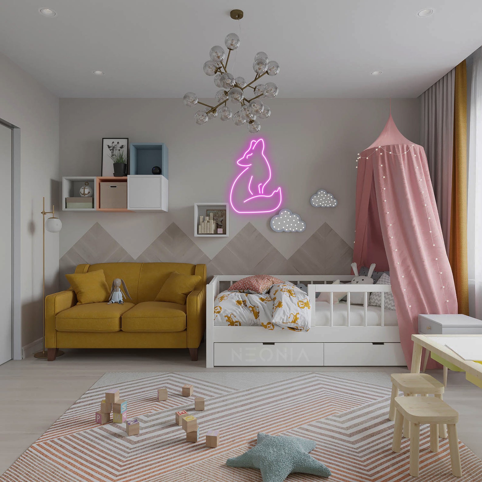 Fox Neon Sign Fox Led Sign Neon Sign Bedroom Neon Light | Etsy