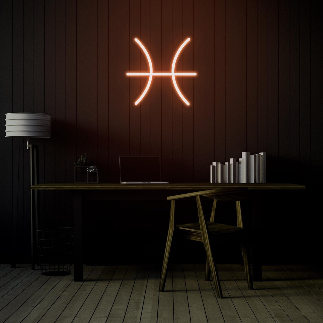 Pisces Zodiac LED Neon Sign - Custom Horoscope Wall Art, Astrology Neon ...