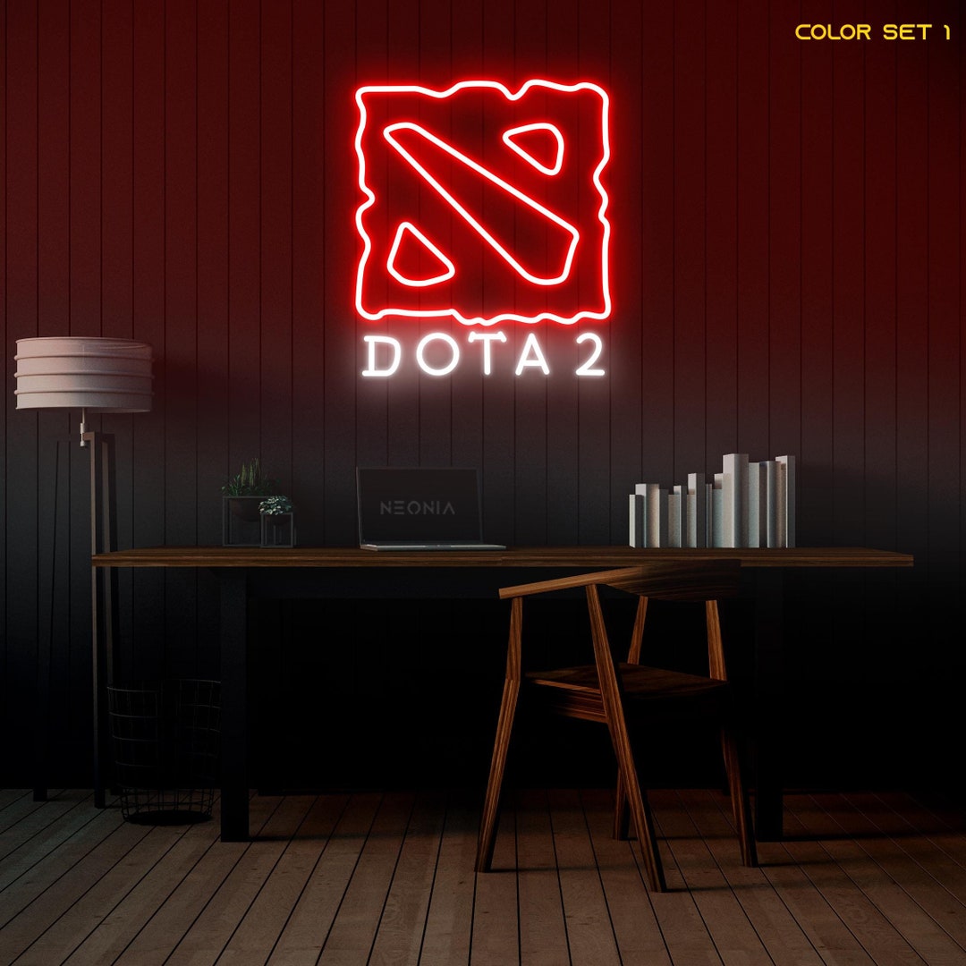 Dota 2 Logo Gamer LED Neon Sign - Custom Gaming Room Decor - Gift for ...