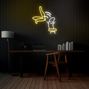 Fun Banana LED Neon Sign: Quirky Tropical Wall Art - Etsy