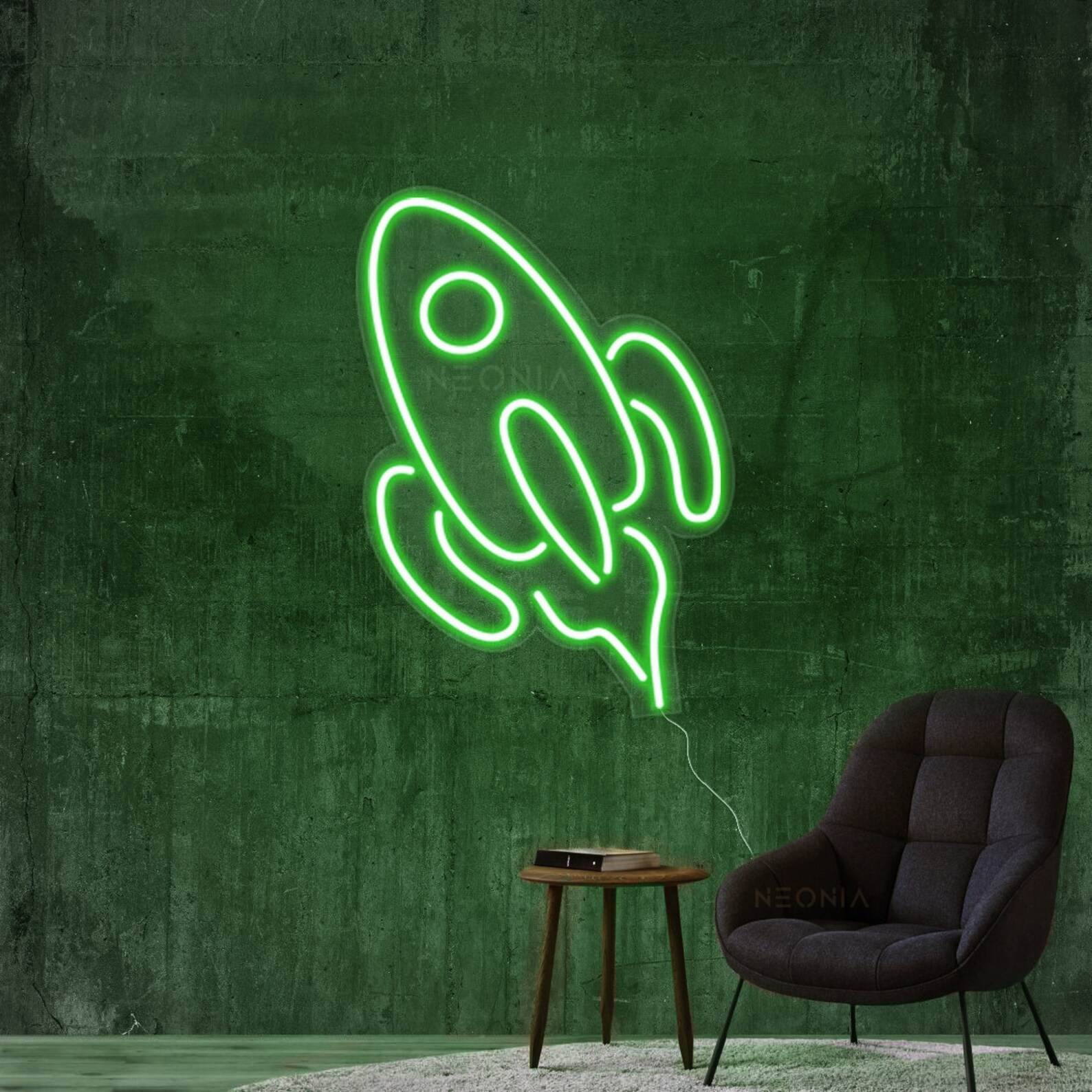Rocket Neon Sign Wall Decor Wall Sign Neon Lights | Etsy