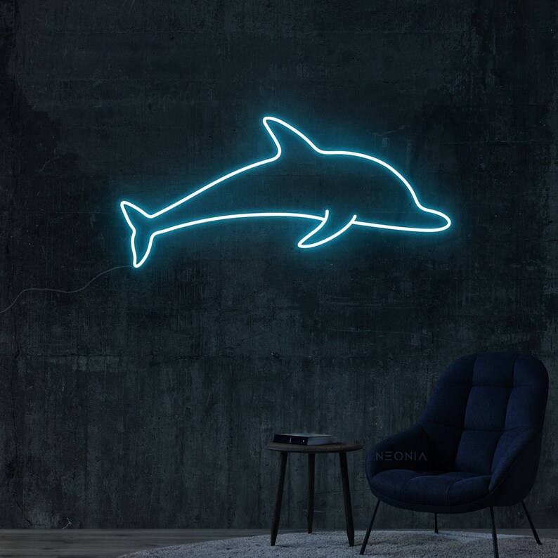 Dolphin Neon Sign Dolphin Led Sign Neon Sign Bedroom Neon - Etsy