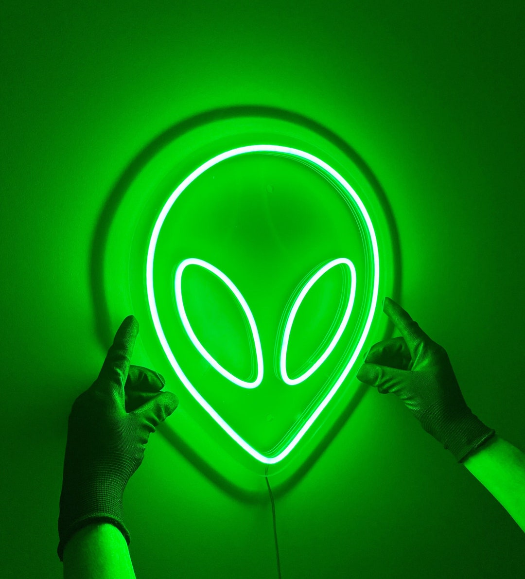 Alien Neon Sign - Neon Sign Bedroom, Neon Signs, Neon Light, Wall Neon ...