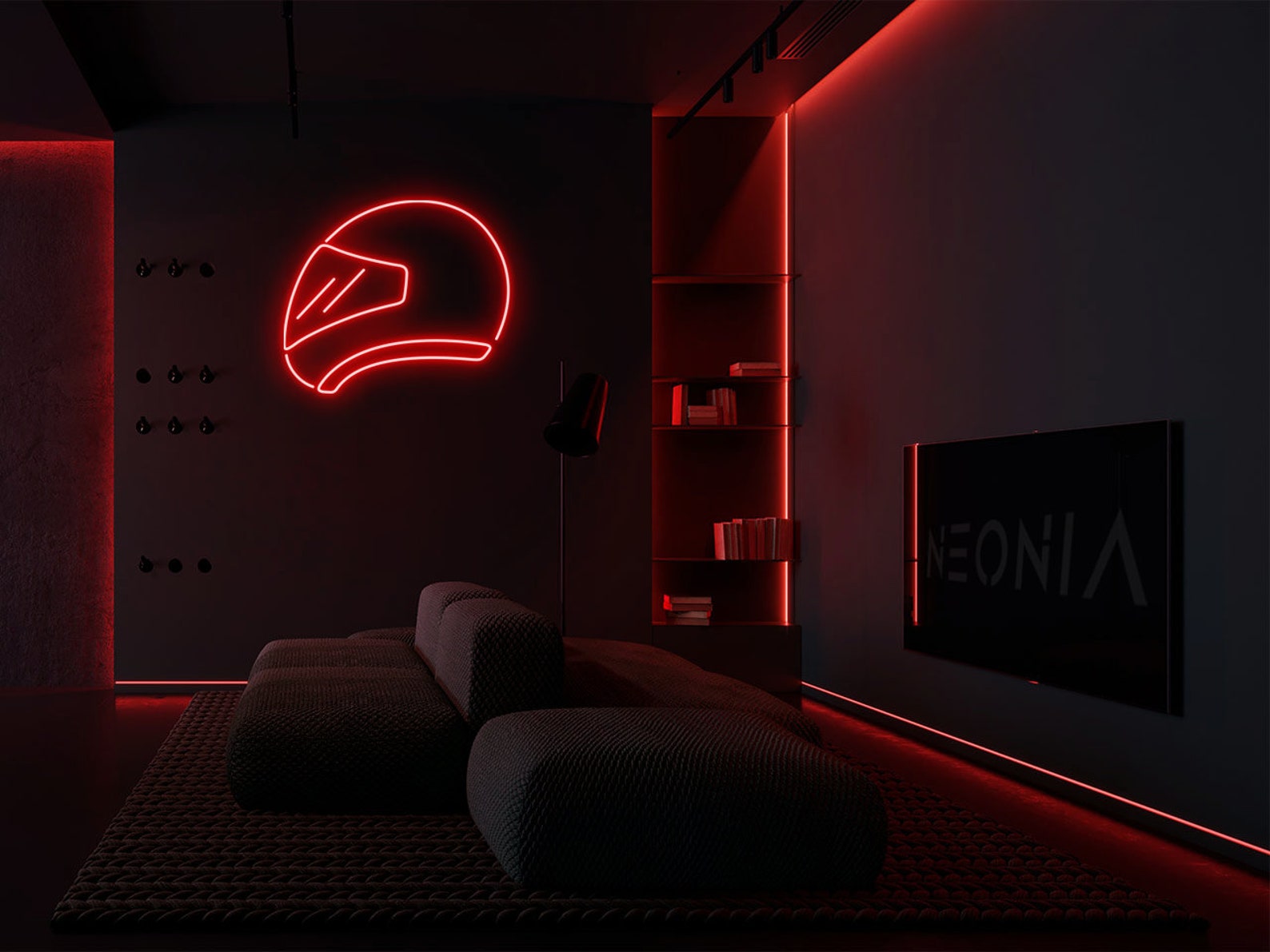 Bike Helmet Neon Sign Bike Helmet Led Sign Neon Sign | Etsy