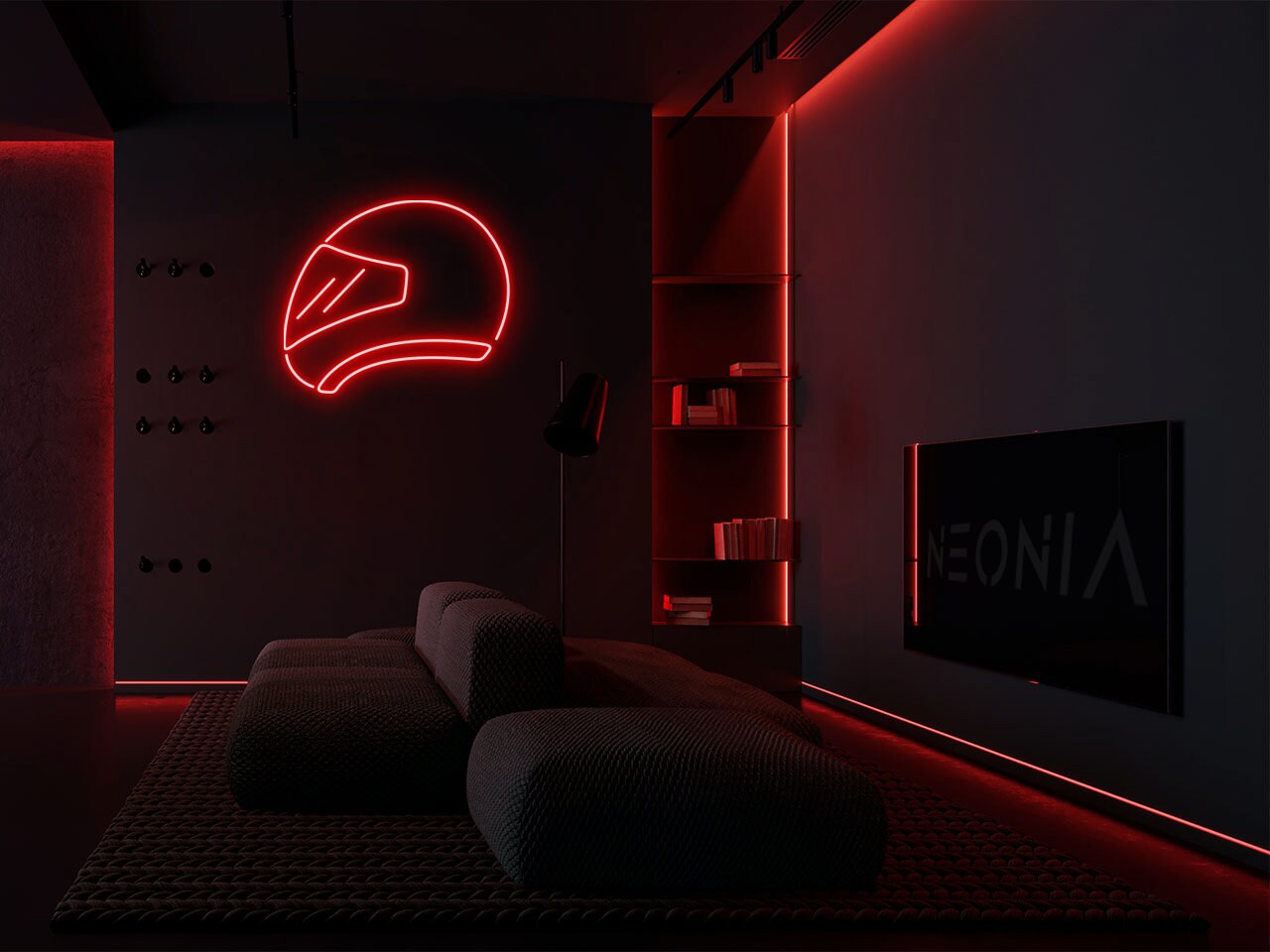 Bike Helmet Neon Sign Bike Helmet Led Sign Neon Sign | Etsy