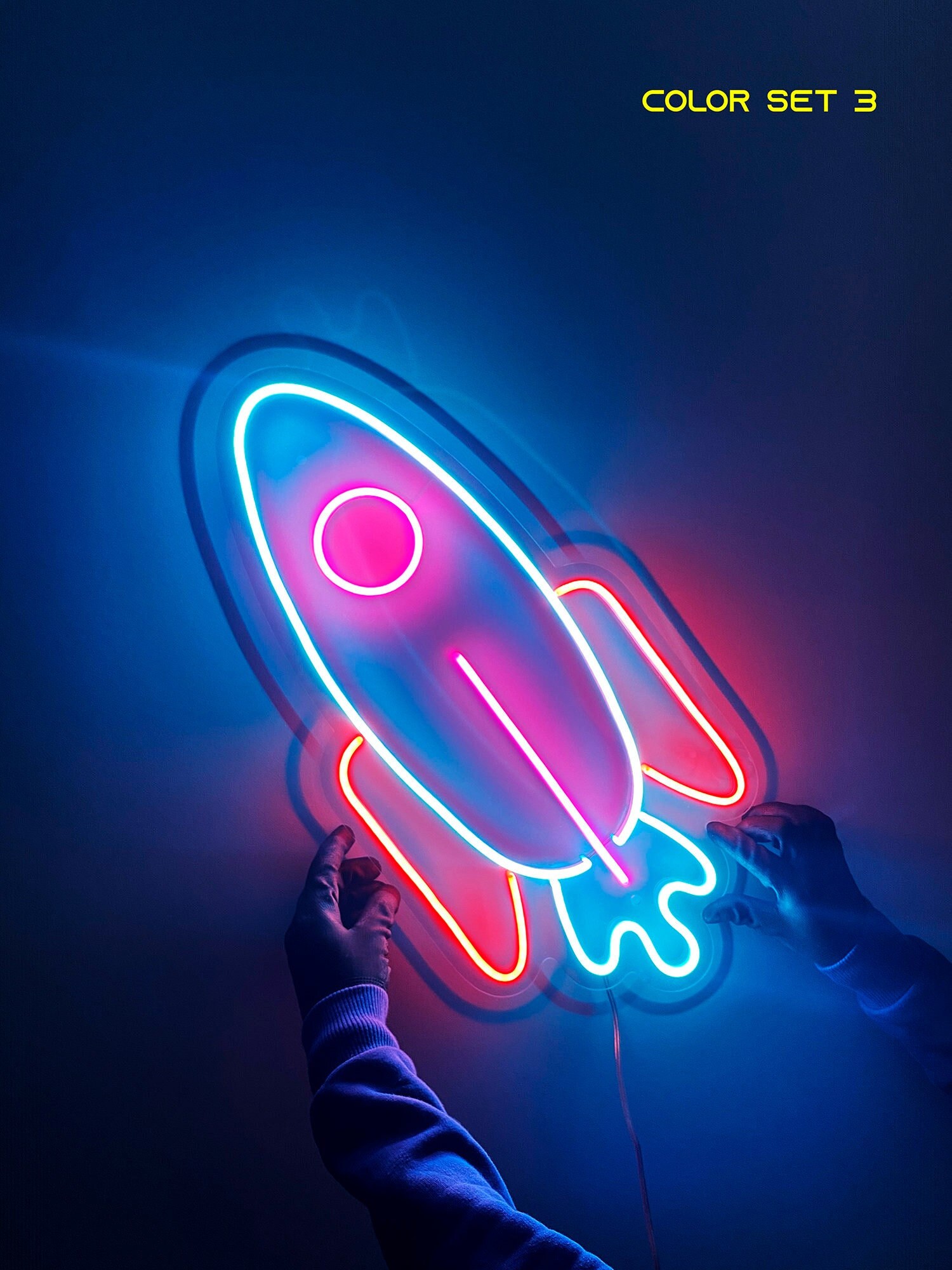 Rocket Neon Sign Bedroom Neon Sign Neon Wall Sign LED - Etsy