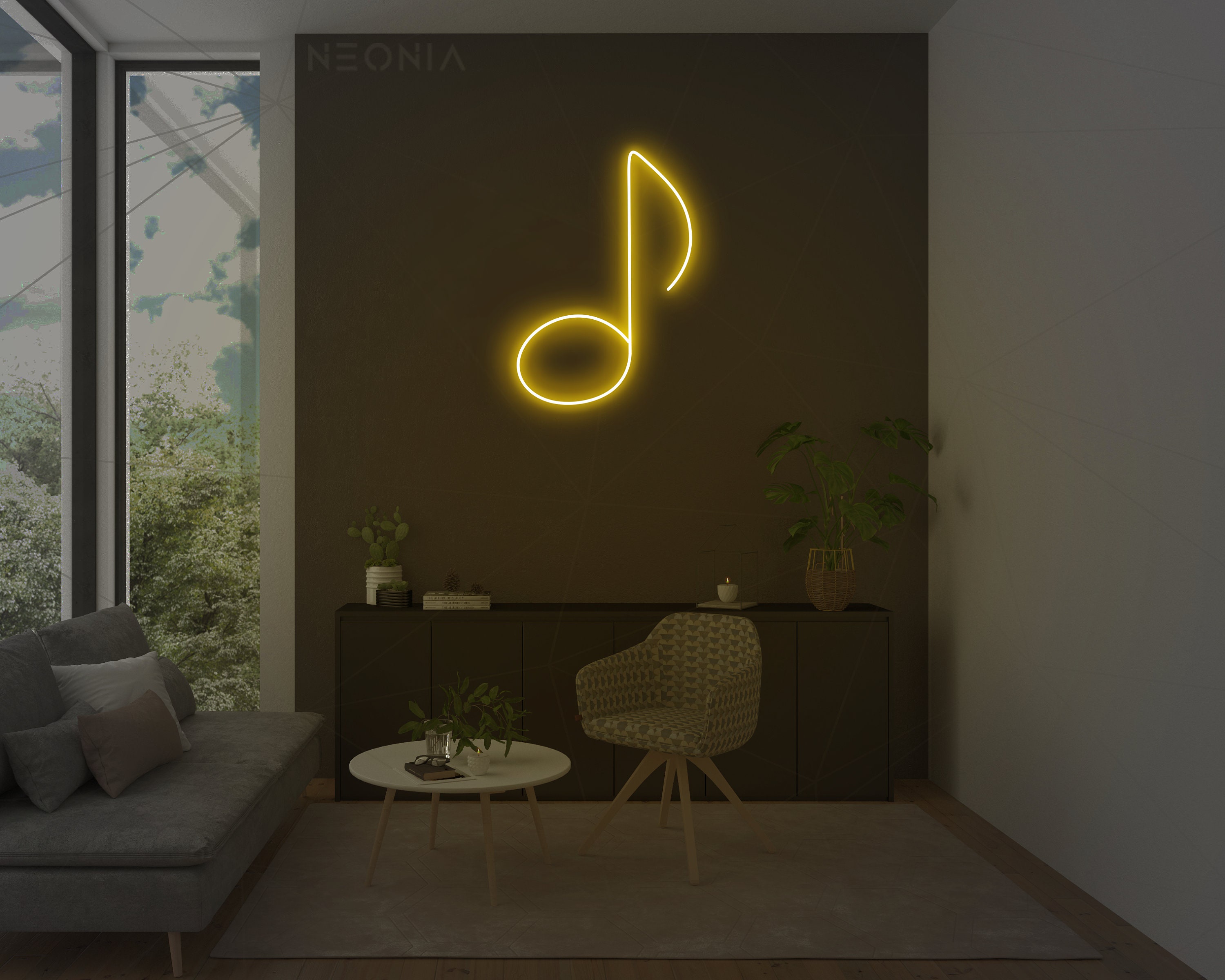 Music Note Neon Sign Neon Sign Bedroom Music Note Neon | Etsy