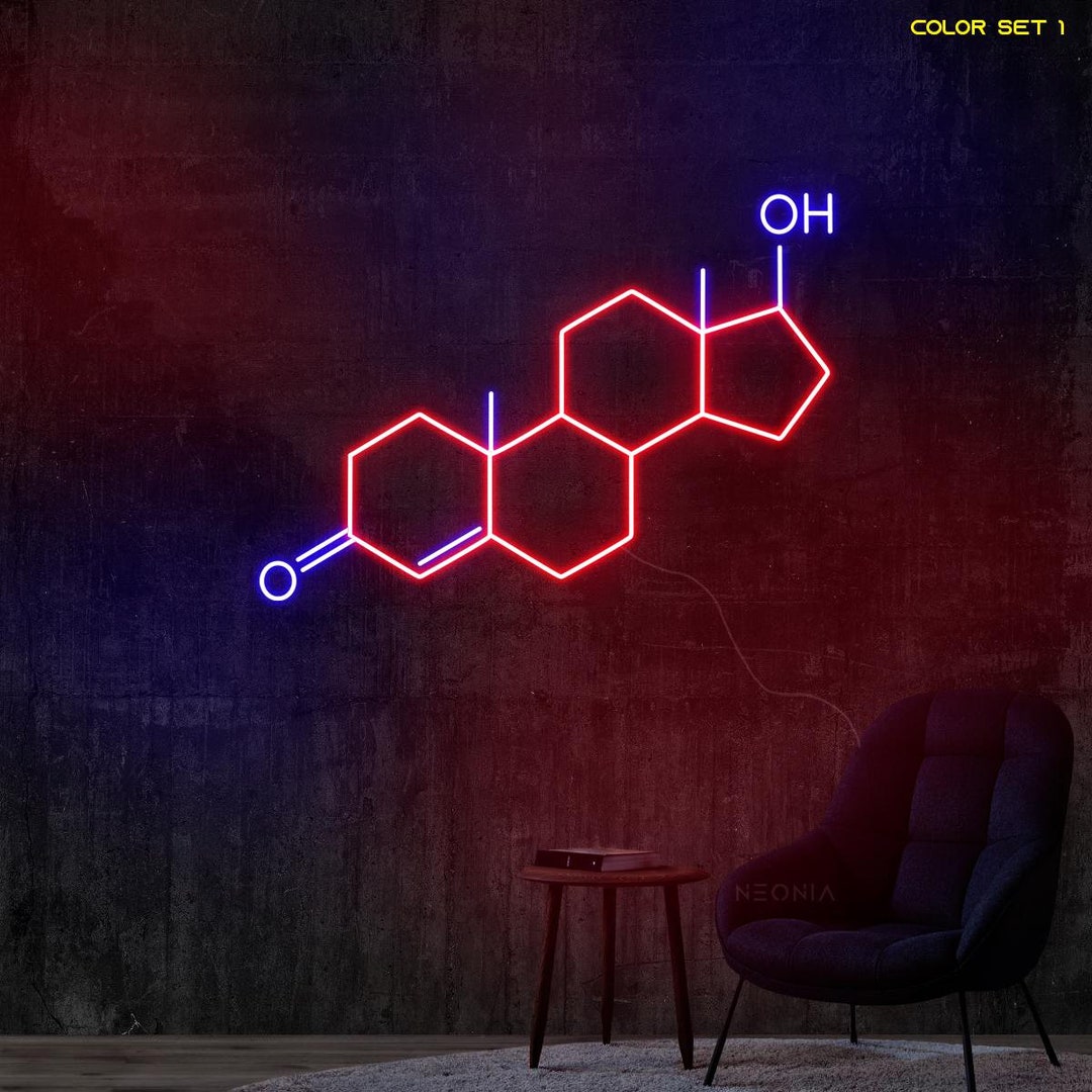 Testosterone Formula LED Neon Sign: Science & Fitness Decor - Etsy