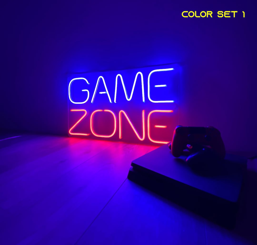 Game Zone Neon Sign - Gift for the Gamer, Neon Sign for Gaming Room ...