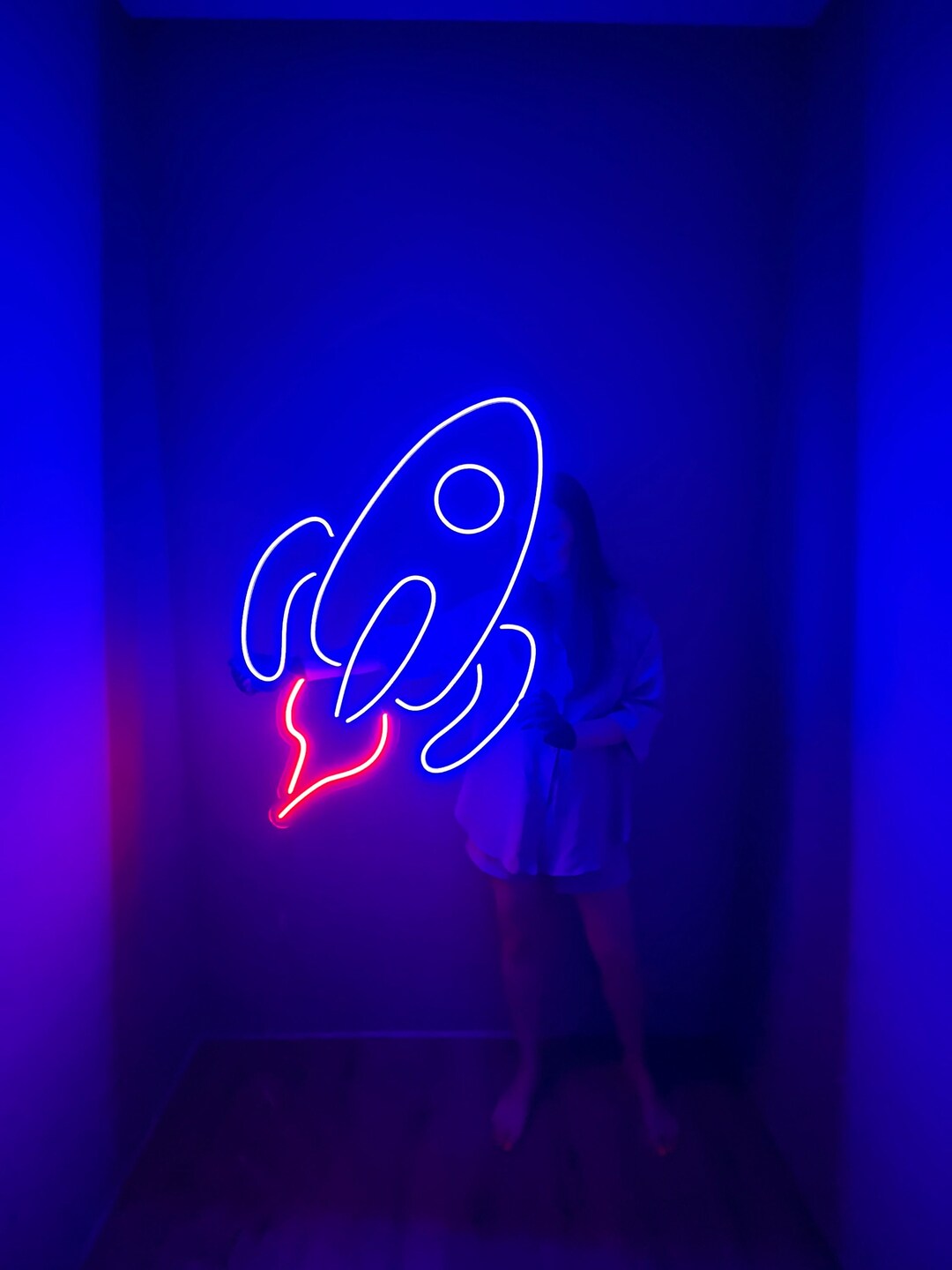 Rocket Neon Sign - Wall Decor, Wall Sign, Neon Lights - Etsy