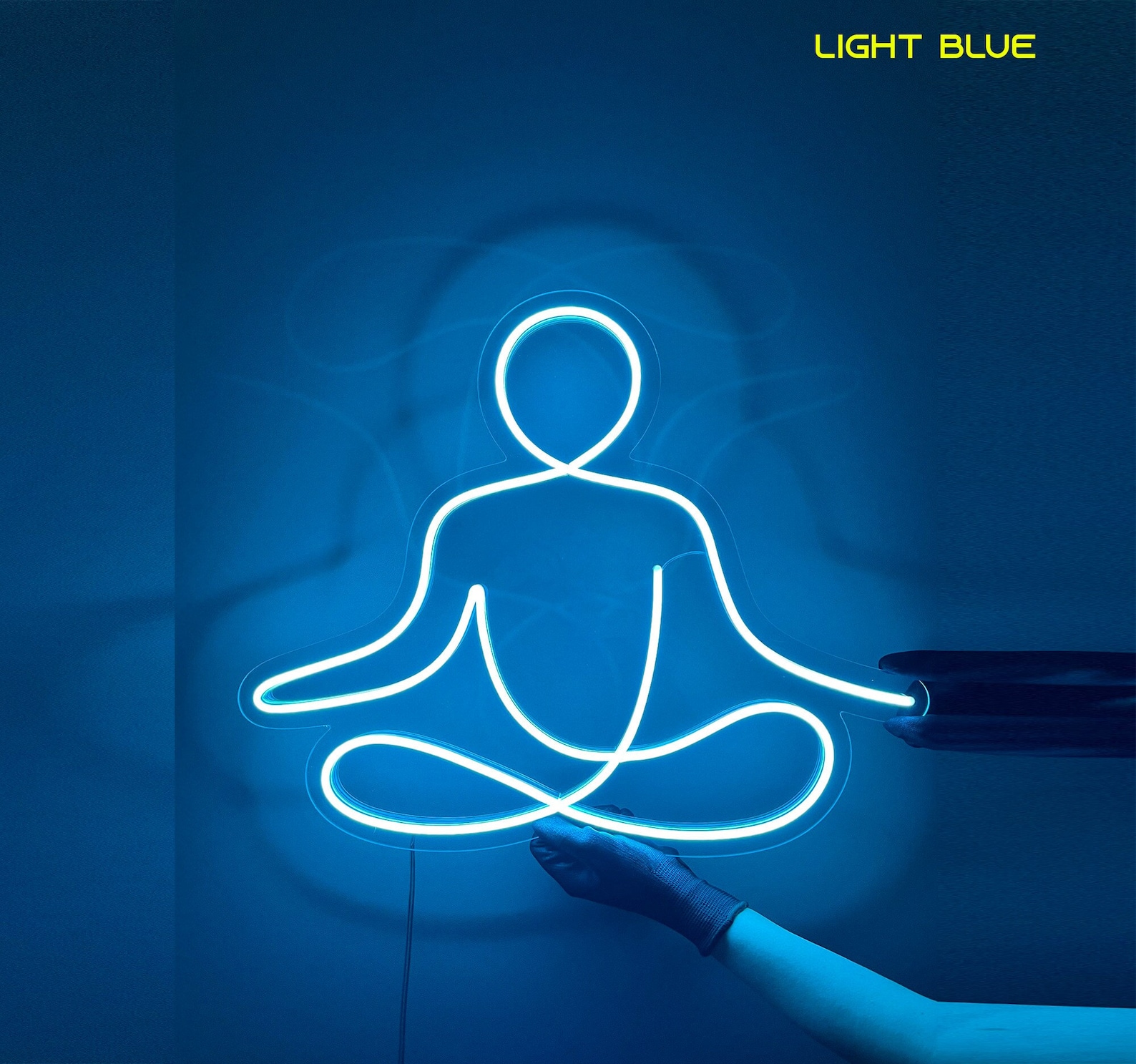 Yoga Pose LED Neon Sign: Handmade Wall Decor - Etsy