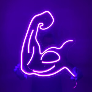 Muscle Neon Sign Muscle Neon Lights, Neon Sign for Gym, LED Light, Wall ...