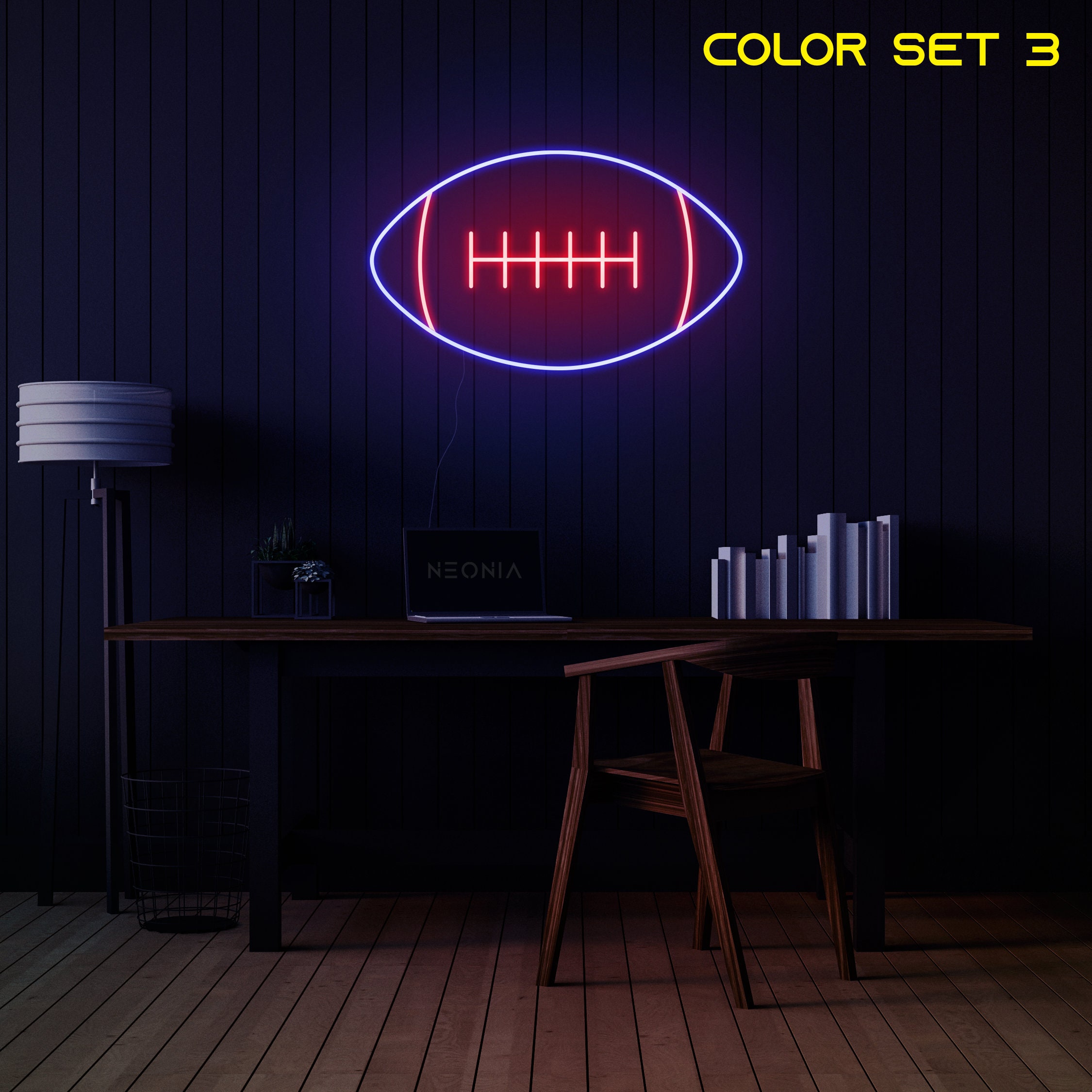 American Football Ball Neon Sign American Football Led Sign | Etsy